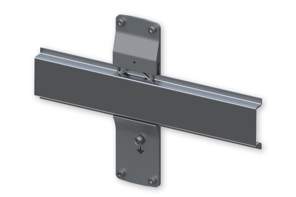 TSW1 Rear panel with DIN rail holder - Optical Solutions Australia